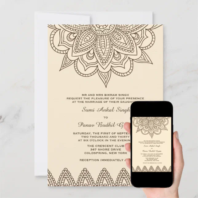 Henna Invitation | Zazzle