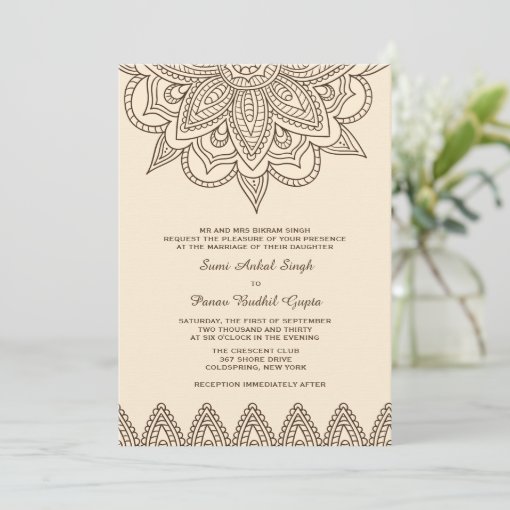 Henna Invitation | Zazzle