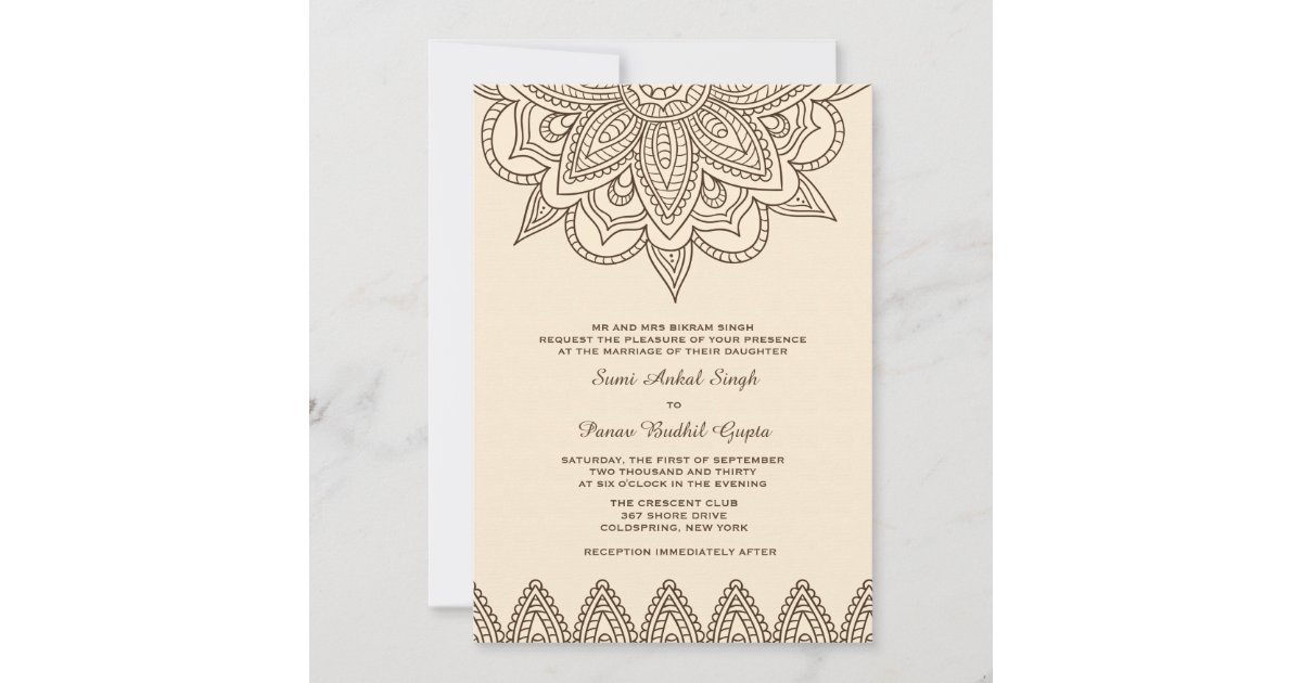 Henna Invitation | Zazzle