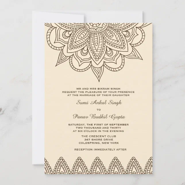 Henna Invitation | Zazzle