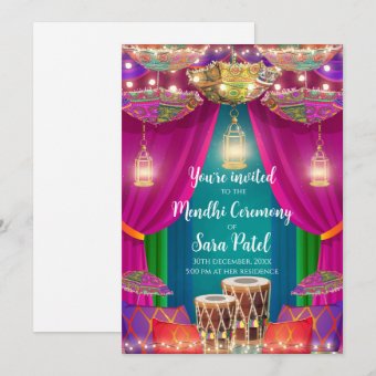 Henna party invitations & Mehndi party invitations | Zazzle