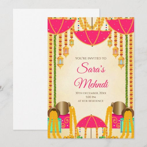 Henna party invites & Mehndi party invitations | Zazzle