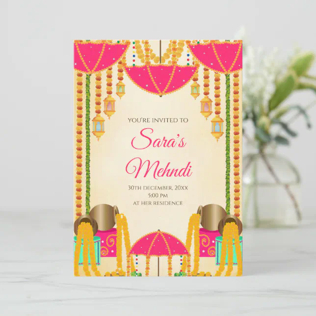 Henna party invites & Mehndi party invitations | Zazzle