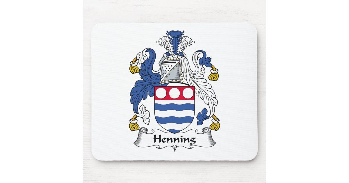 Henning Family Crest Mouse Pad | Zazzle