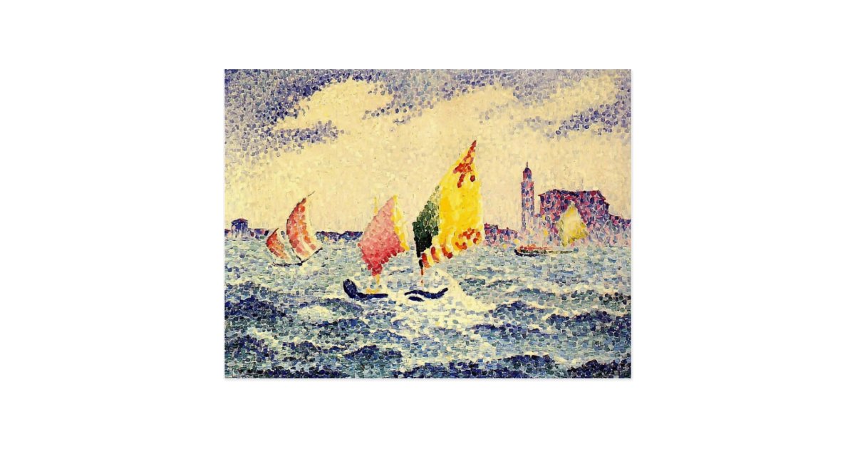 Henri-Edmond Cross- Sailboats near Chicago Postcard | Zazzle.com