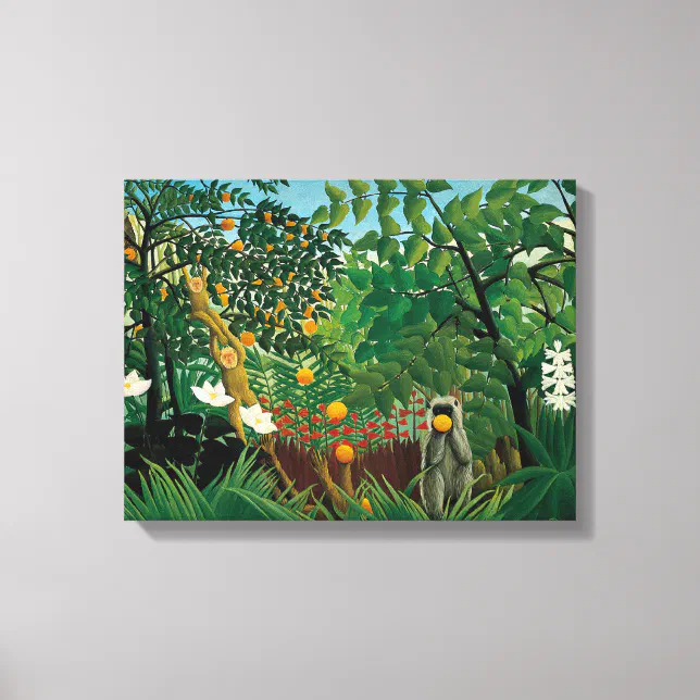 Henri Rousseau Exotic Landscape Canvas Print | Zazzle