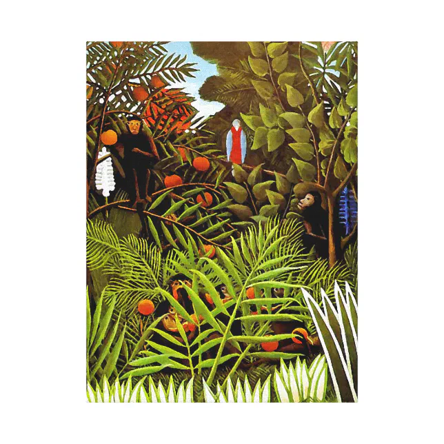 Henri Rousseau - Exotic Landscape Jungle Art Canvas Print | Zazzle