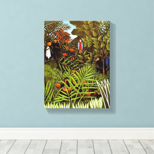 Henri Rousseau - Exotic Landscape Jungle Art Canvas Print | Zazzle