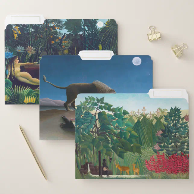 Henri Rousseau - Masterpieces Selection File Folder | Zazzle