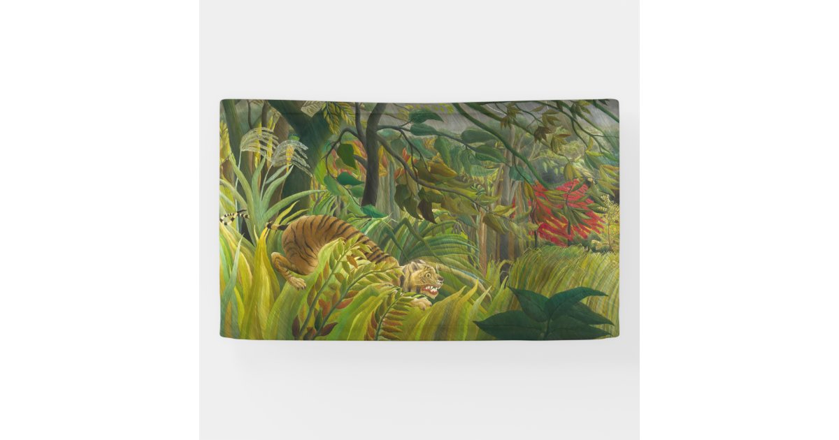 Henri Rousseau - Surprised! Banner | Zazzle