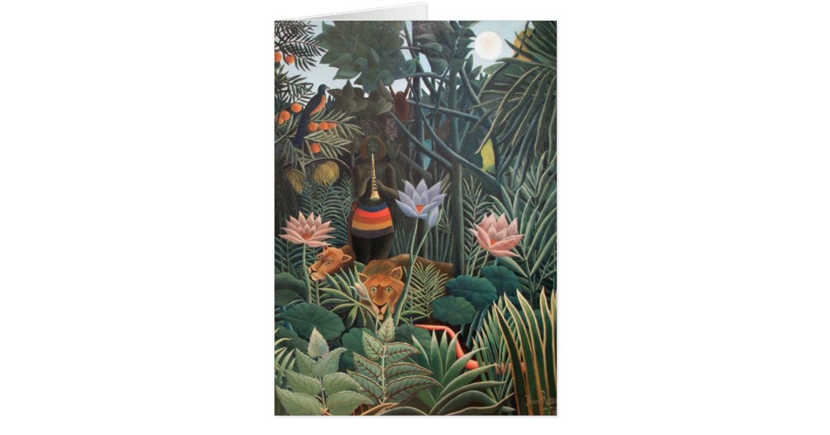 Henri Rousseau The Dream Jungle Flowers Surrealism | Zazzle