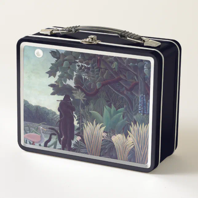 Henri Rousseau - The Snake Charmer Metal Lunch Box | Zazzle