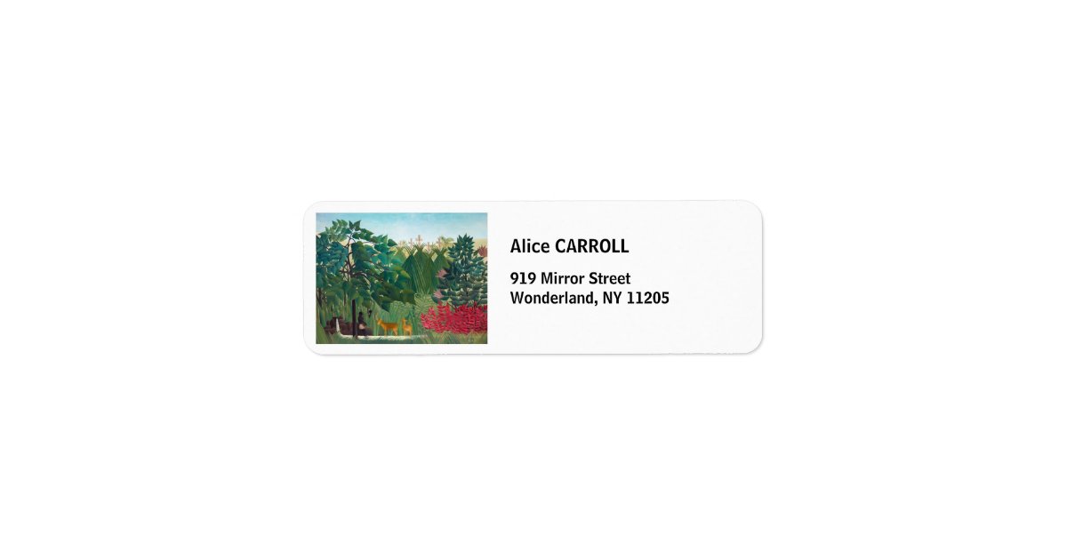 Henri Rousseau - The Waterfall Label | Zazzle