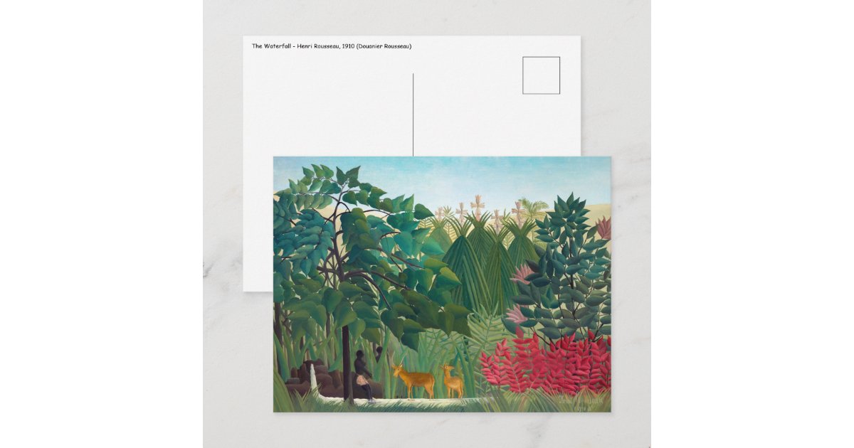Henri Rousseau - The Waterfall Postcard | Zazzle