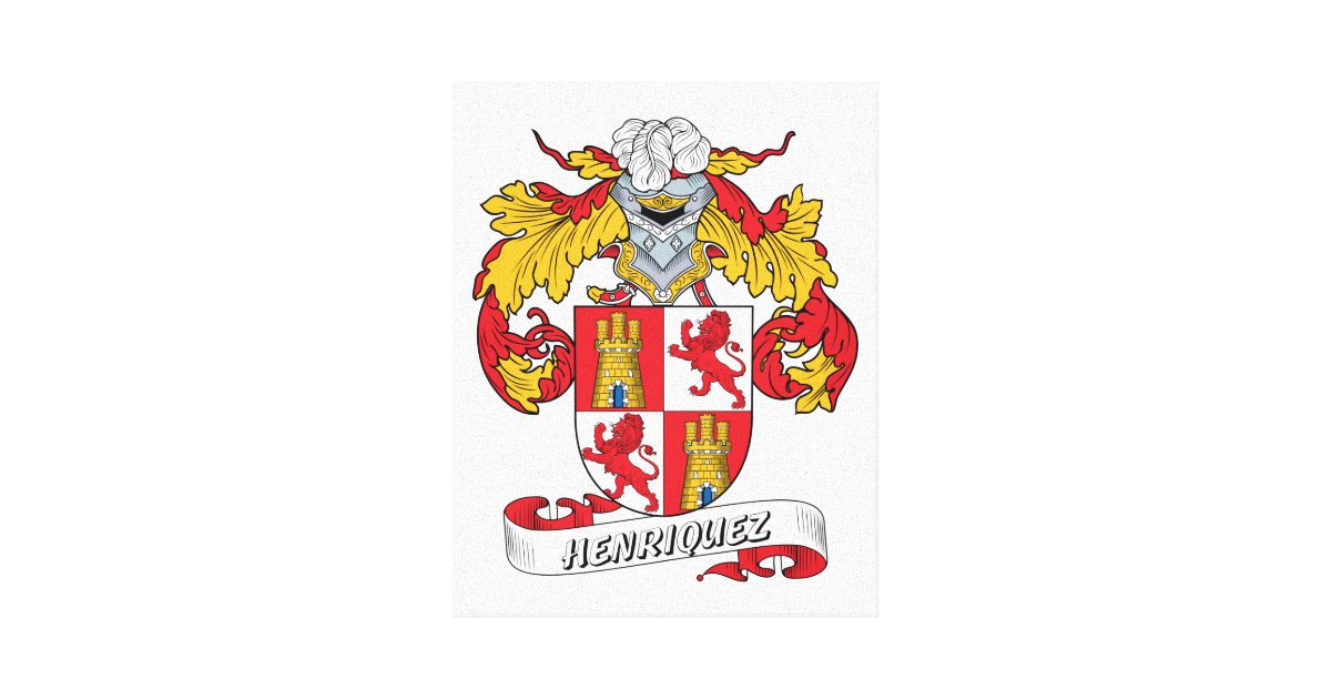 Henriquez Family Crest Canvas Print | Zazzle