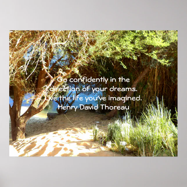 Henry David Thoreau Motivational Dream Quotation Poster | Zazzle