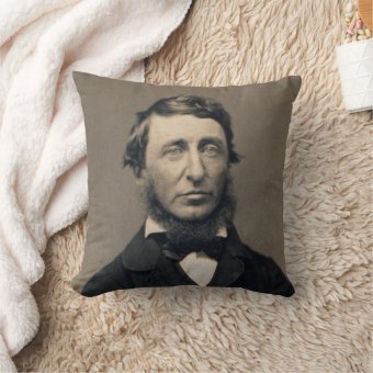 Henry David Thoreau Portrait Maxham daguerreotype Throw Pillow | Zazzle
