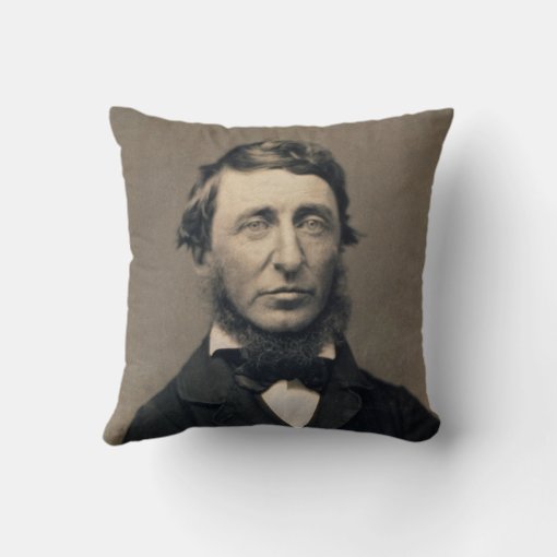 Henry David Thoreau Portrait Maxham daguerreotype Throw Pillow | Zazzle