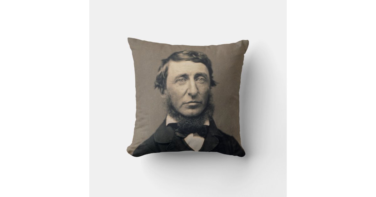 Henry David Thoreau Portrait Maxham daguerreotype Throw Pillow | Zazzle