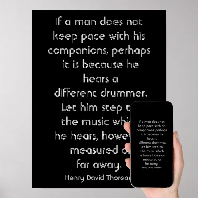 Henry David Thoreau quote - art print | Zazzle