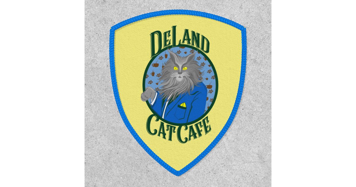 Henry DeCat Logo Patch in Blue | Zazzle