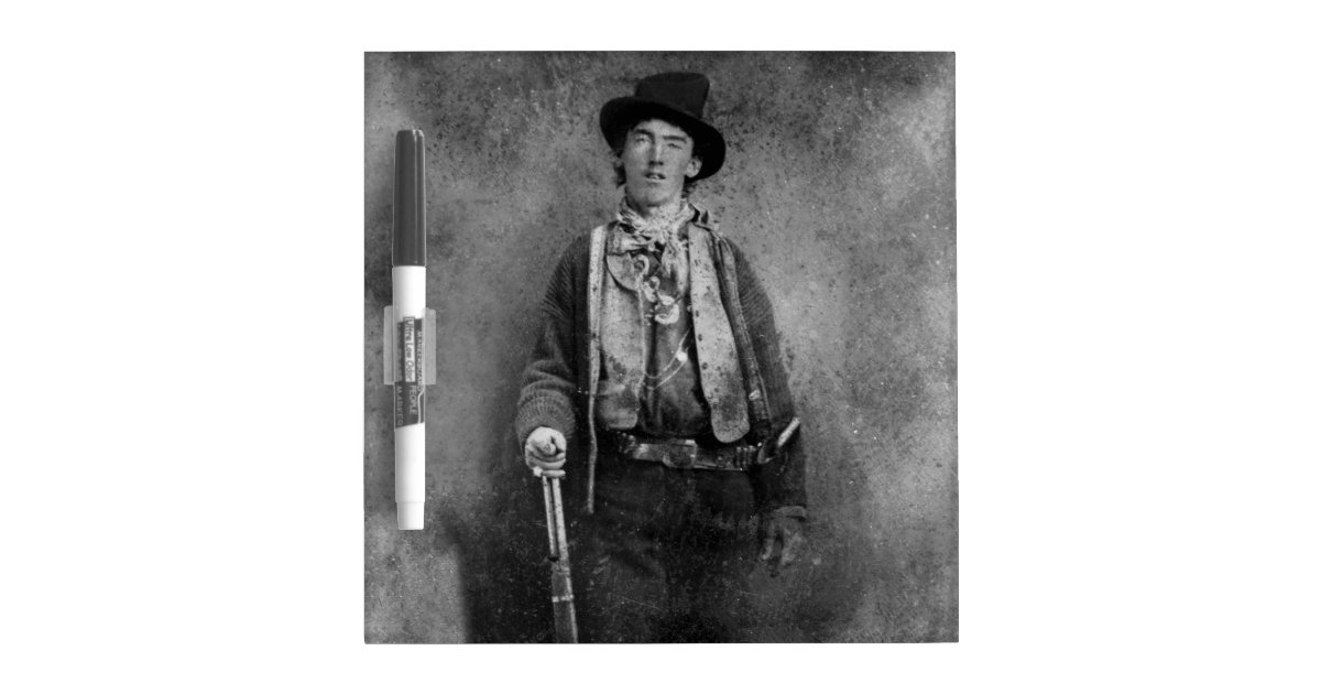 Henry McCarty, Billy the Outlaw Kid of Old West Dry Erase Board | Zazzle