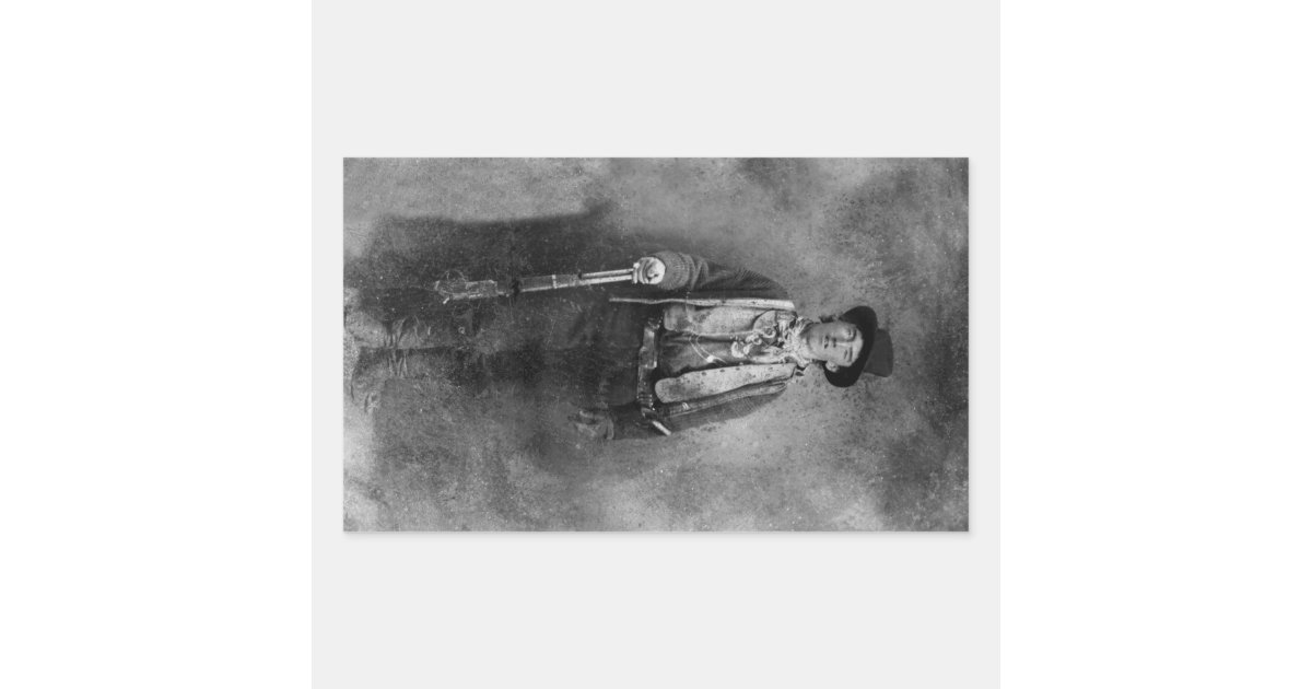 Henry McCarty, Billy the Outlaw Kid of Old West Rectangular Sticker ...