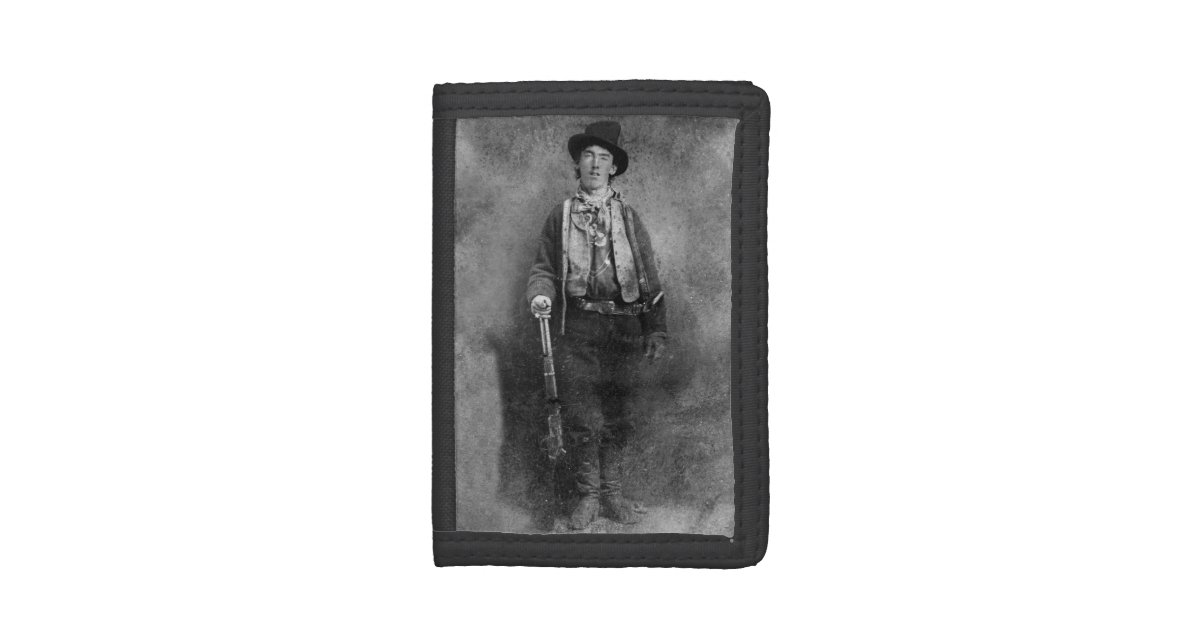 Henry McCarty, Billy the Outlaw Kid of Old West Trifold Wallet | Zazzle