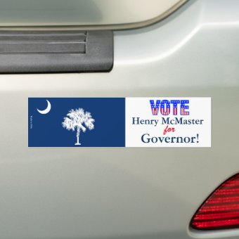 Henry McMaster for Governor Bumper Sticker | Zazzle