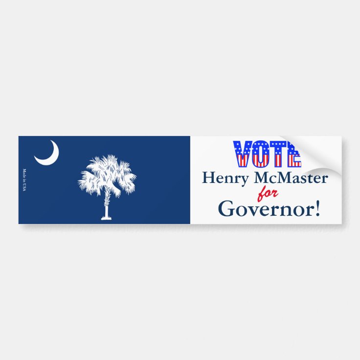 Henry McMaster for Governor Bumper Sticker | Zazzle