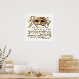 Henry V Quote (Gold Version) Poster | Zazzle