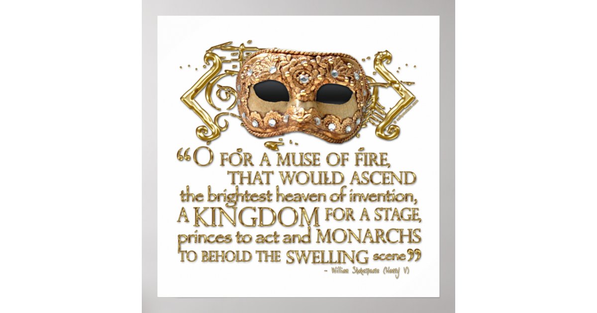 Henry V Quote (Gold Version) Poster | Zazzle