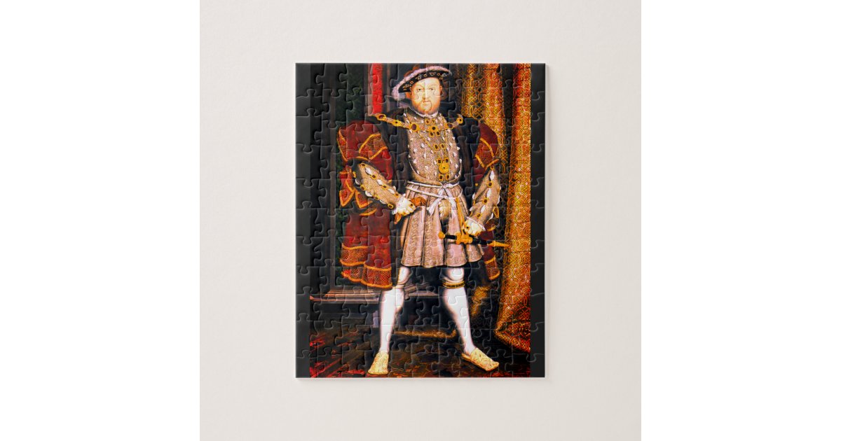 Henry VIII Tudors History King England six Wives Jigsaw Puzzle | Zazzle