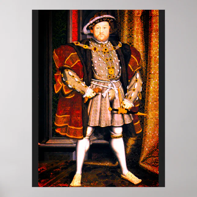 Henry VIII Tudors History King England six Wives Poster | Zazzle