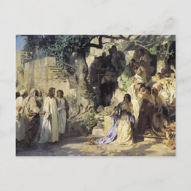 Henryk Siemiradzki- Christ and Sinner Postcard | Zazzle