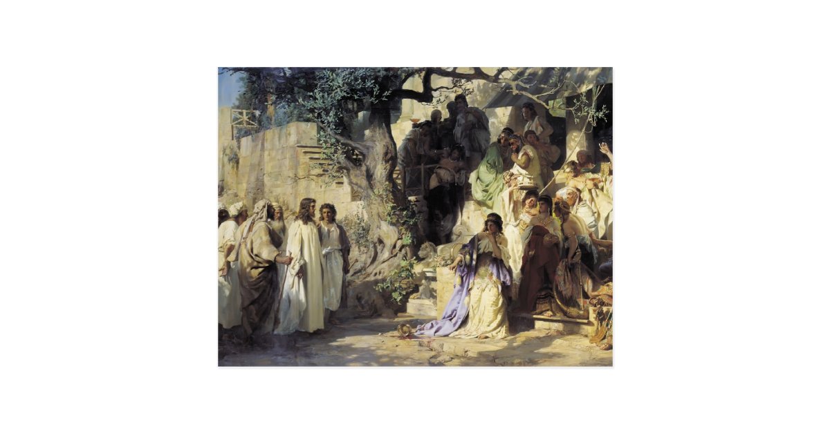 Henryk Siemiradzki- Christ and Sinner Postcard | Zazzle.com