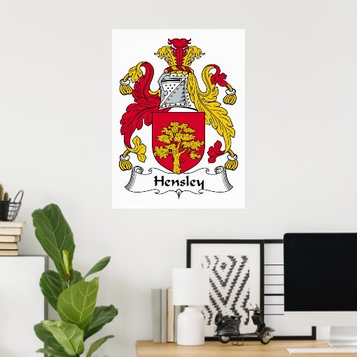 Hensley Family Crest Poster | Zazzle