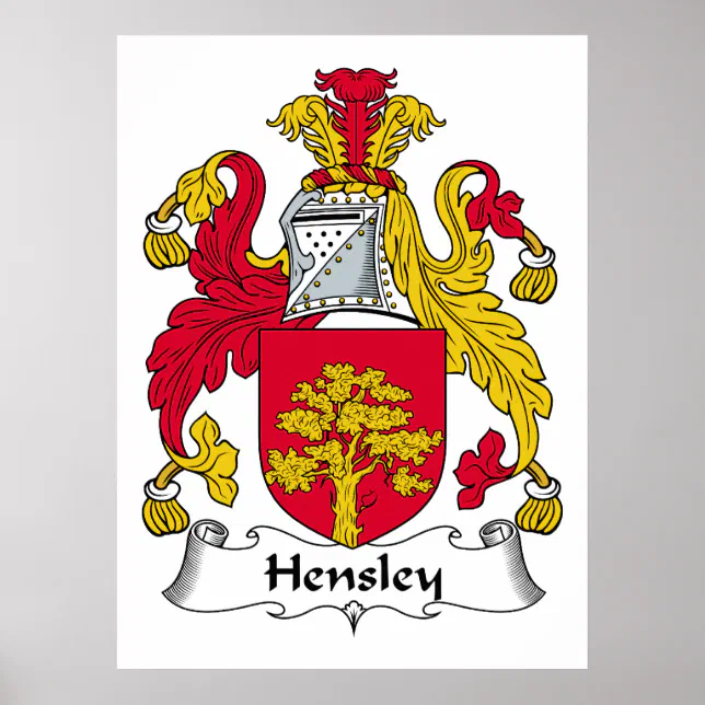 Hensley Family Crest Poster | Zazzle