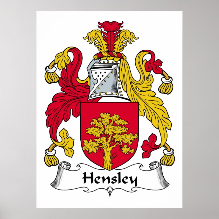 Hensley Family Crest Poster | Zazzle