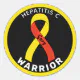 Hepatitis C Warrior Ribbon Black Round Sticker | Zazzle