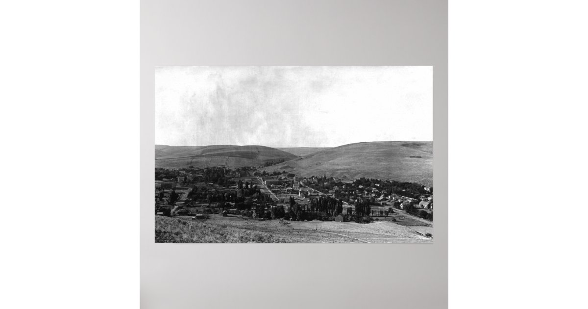 Heppner, Oregon Birds Eye View Photograph Poster | Zazzle
