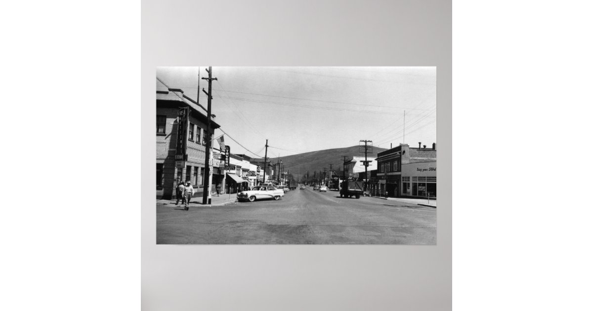 Heppner, Oregon Main Street View Photograph Poster | Zazzle