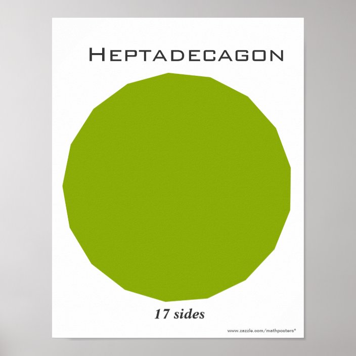 Heptadecagon Poster of Polygon | Zazzle.com