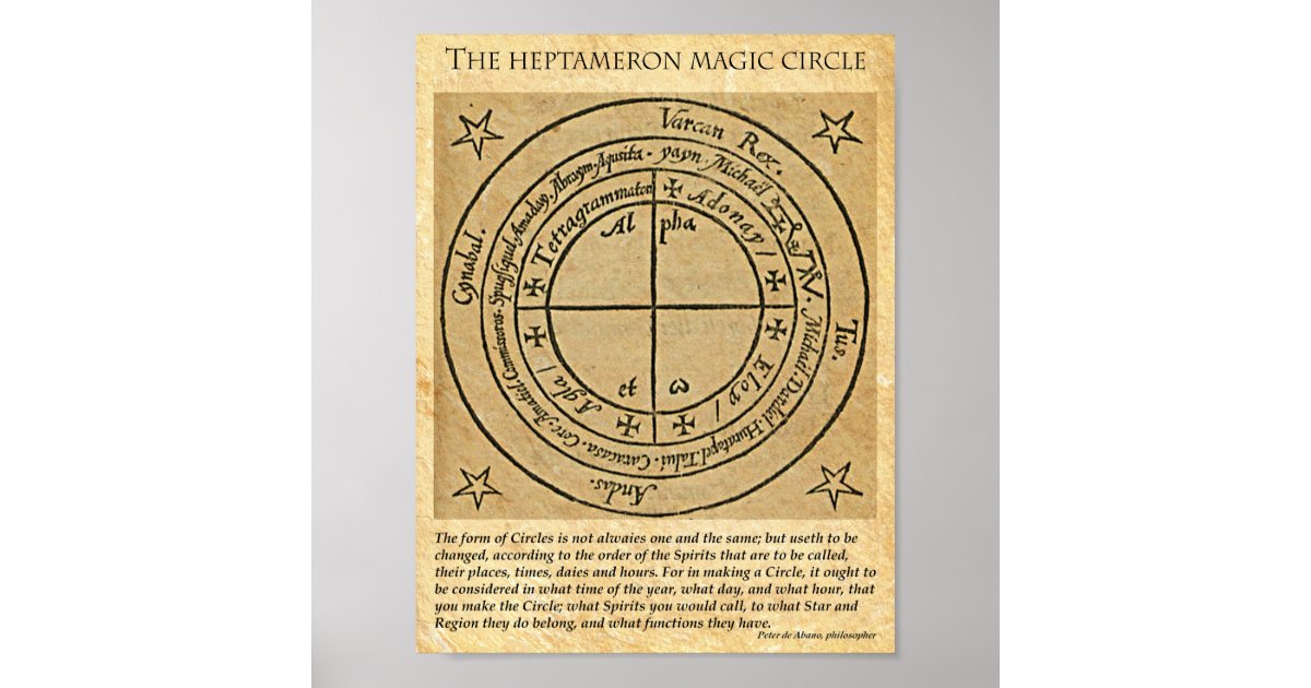 HEPTAMERON MAGICK CIRCLE POSTER | Zazzle