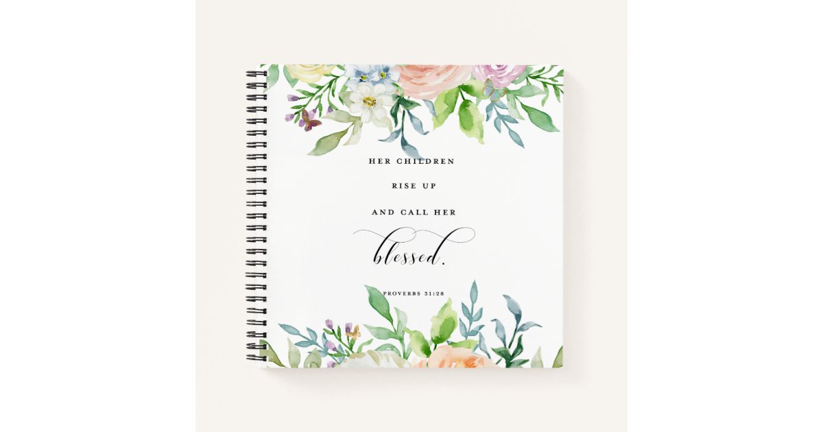 Her Children Rise & Call Her Blessed Notebook | Zazzle