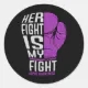 Her Fight Is My Fight - Sle Lupus Awareness Classic Round Sticker | Zazzle