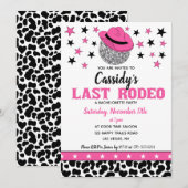 Her Last Rodeo Disco Cowgirl Bachelorette Party Invitation | Zazzle