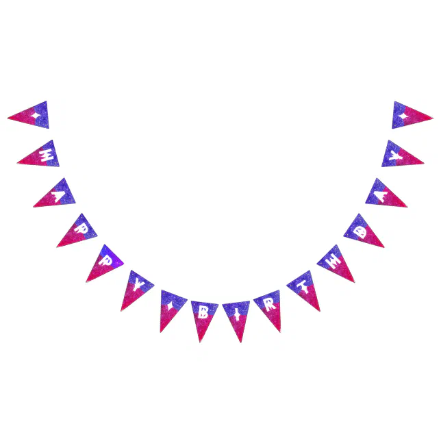 Her Modern Royal Happy Birthday Bunting Flags | Zazzle