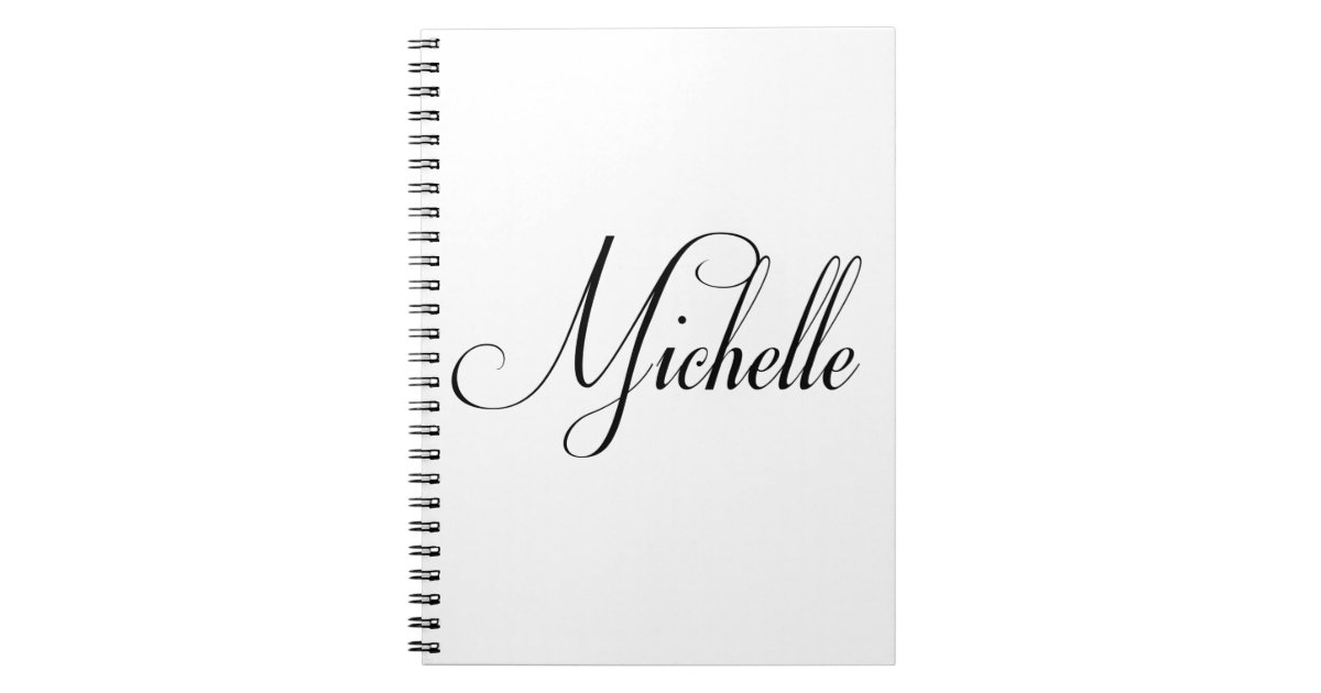 Her Name is Michelle Calligraphy Notebook | Zazzle