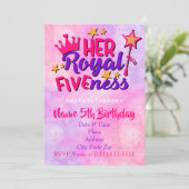 Her Royal Fiveness Birthday Invitation Template | Zazzle